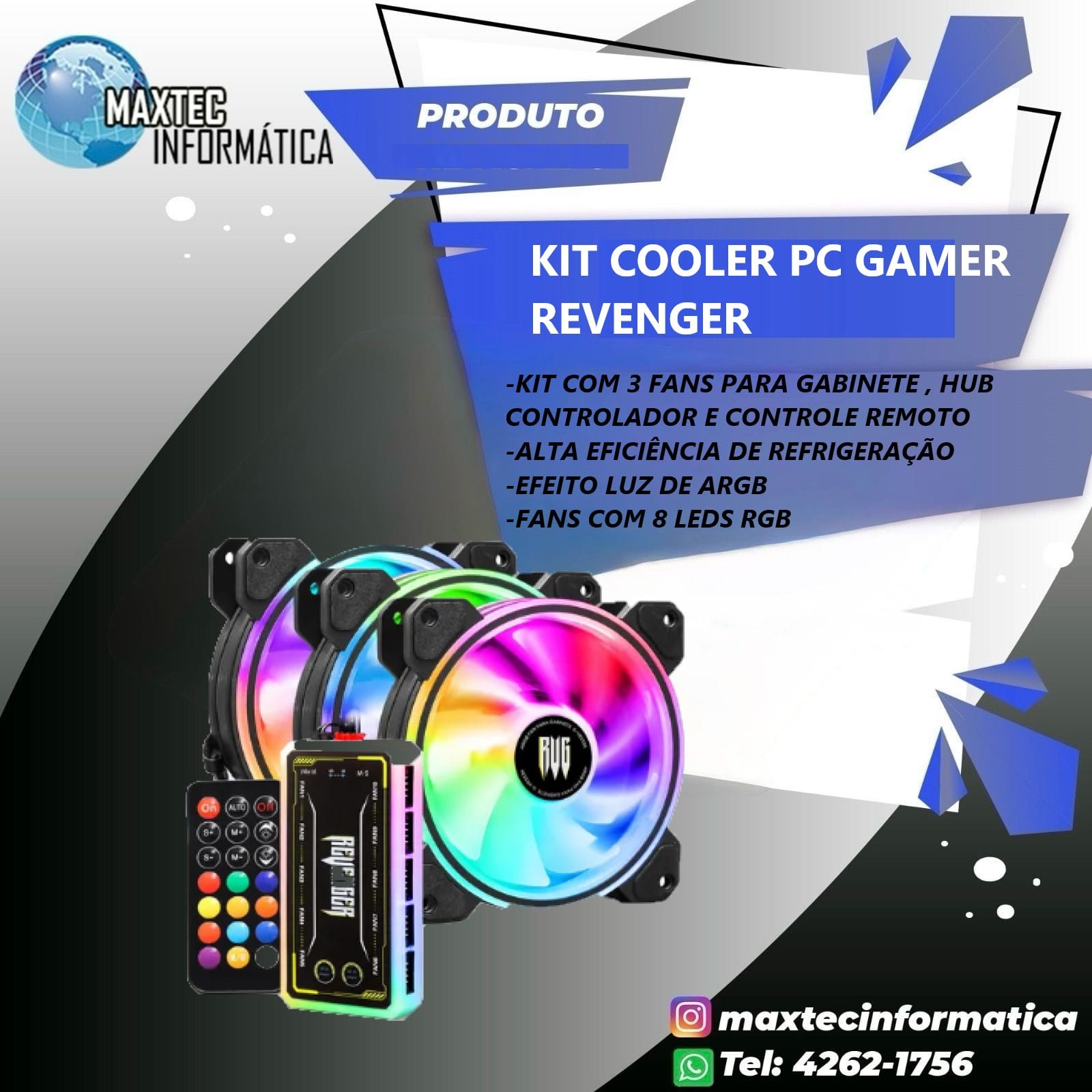 Kit Cooler Pc Gamer Revenger - Maxtec Informática