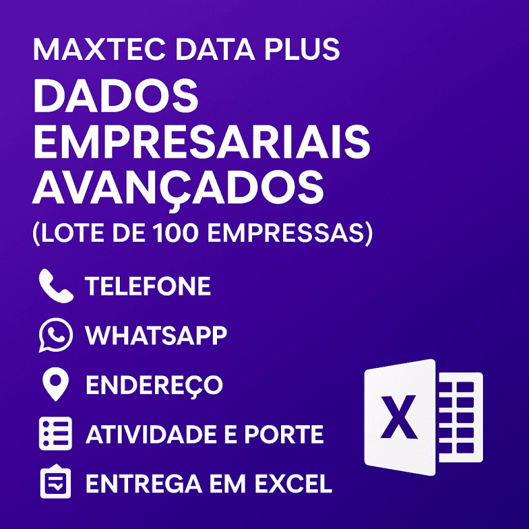 MaxTec Panfletagem Data Plus – Dados Empresariais Avançados (100 ...